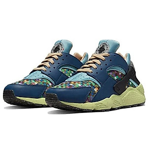 Nike Men's Air Huarache Crater Premium Running Shoes, Mystic Navy/Worn Blue/White Onyx/Light Lemon Twist, 9.5