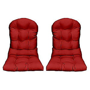 RSH Décor - Indoor/Outdoor Tufted Adirondack Chair Seat Cushion - Choose Color (2 Solid Red)