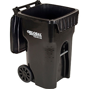 Otto 65-Gallon Mobile Trash Container, Black