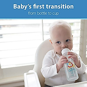 Dr. Brown’s® Milestones™ Narrow Sippy Bottle, 100% Silicone Soft Sippy Spout, 8oz/250mL, Lion, 6m+