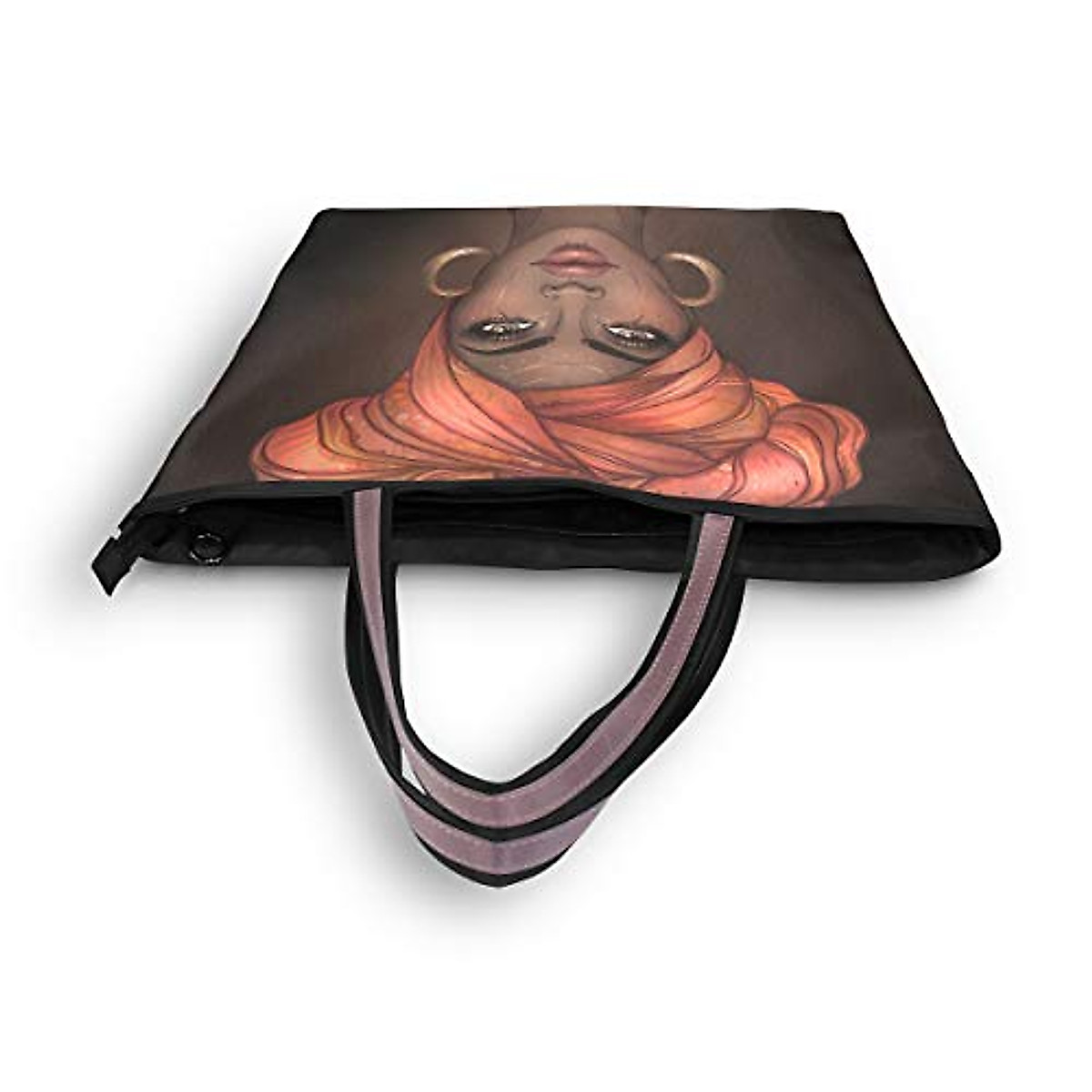 Woman Tote Bag Shoulder Handbag African American Woman for Work Travel Business Beach Shopping School