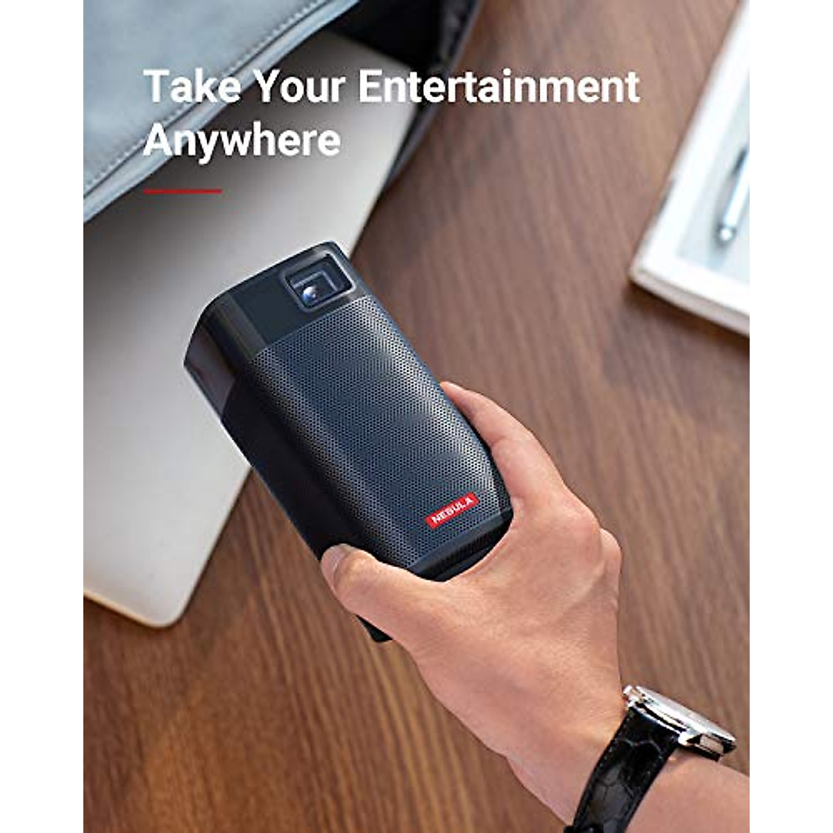 Anker NEBULA Apollo, Wi-Fi Mini Projector, 200 ANSI Lumen Portable Projector, 6W Speaker, Movie Projector, 100 Inch Picture, 4Hr Video Playtime, Neat Projector, Home Entertainment—Watch Anywhere