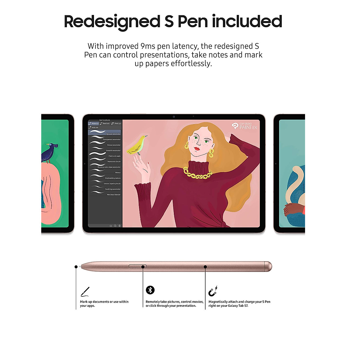 Samsung Galaxy Tab S7, 11 inches, 128GB, Wi-Fi, Mystic Bronze (Renewed)