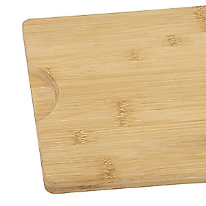 Sabatier Charcuterie Board with Recessed Handles, Reversible Kitchen Cutting Board for Entertaining and Meal Prep, Decorative Wood Cheese Board, Perfect Housewarming Gift, 11-inch x 14-Inch, Bamboo
