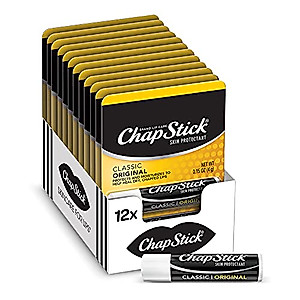 ChapStick Classic Original Lip Balm Tubes, Lip Care - 0.15 Oz(Pack of 12)