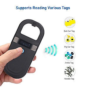 Microchip Reader 0.91 Inch Screen Animal Pet Chip ID Scanner, Wireless Identification, 128 Label Storage