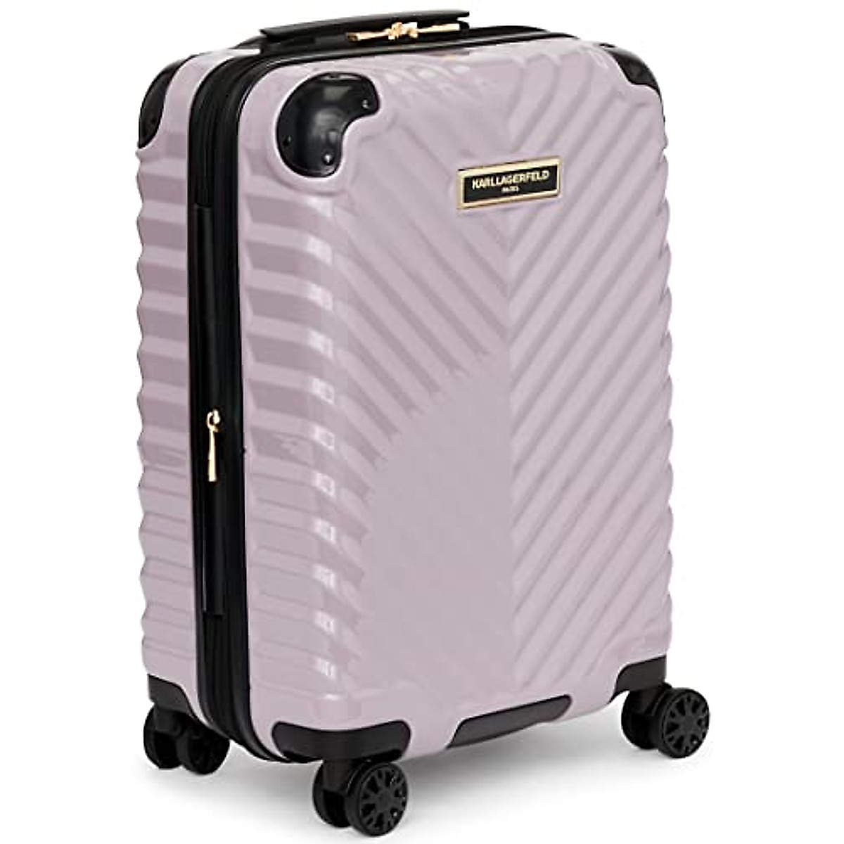Karl Lagerfeld Paris Women's Carryon Spinner Wheels Hardside, Lilac, One Size