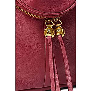 HOBO Fern Stylish Bag for Women - Leather Construction with Top Zip Closure, Printed Lined Interior, and Adjustable Crossbody Strap Bag Sangria One Size One Size