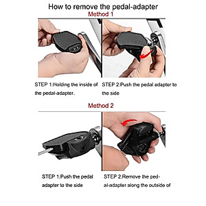 Thinvik Bike Clipless Pedal Adapters for Look Keo Sprint/Classic/Max Carbon/Blade Carbon Ti Clipless Pedal Convert to Universal Platform Pedal