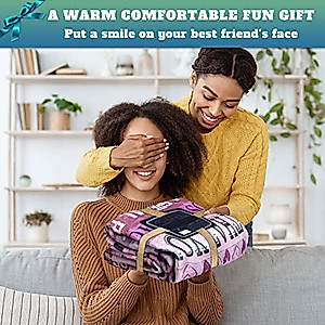 ZUMAS Best Friend Blanket, for Women, Best Friend Birthday Gifts for Women, Friendship Gifts for Women Friends, Throw Blankets for Bed Sofa Couch Travel (Red, 50x60)