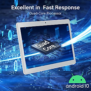 Tablet 10.1 Inch, Android 10.0 Tablets,2GB RAM 32 ROM, Dual 4G Cellular, 2MP+5MP Camera, Octa-Core Processor, WiFi, GPS, Bluetooth, Tablet PC 5000mAh Battery