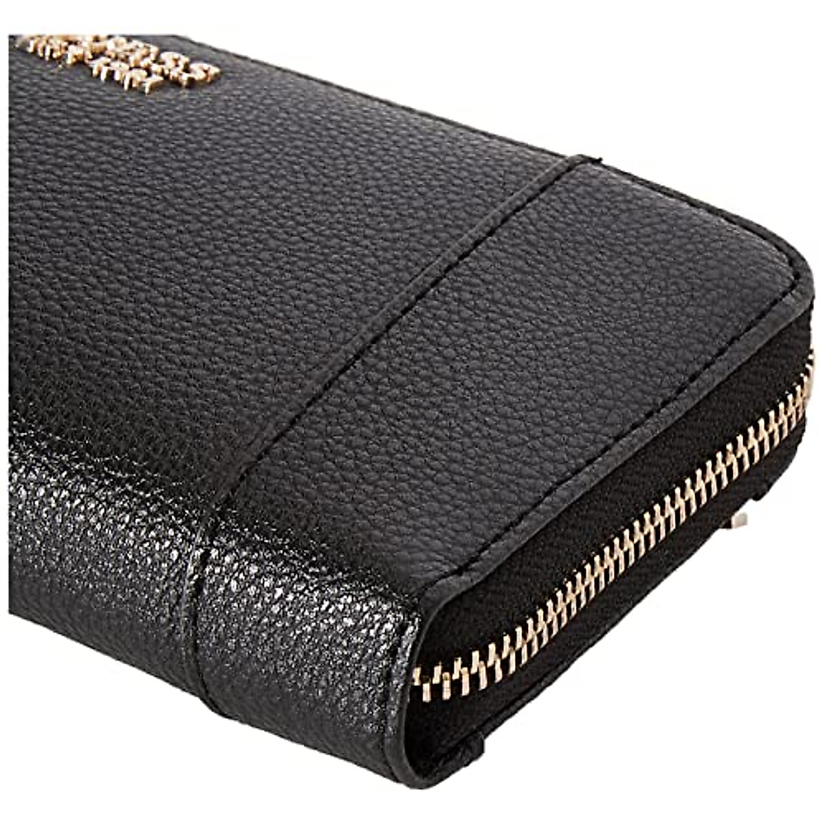 GUESS womens Naya Large Zip Around Wallet, Black, One Size US