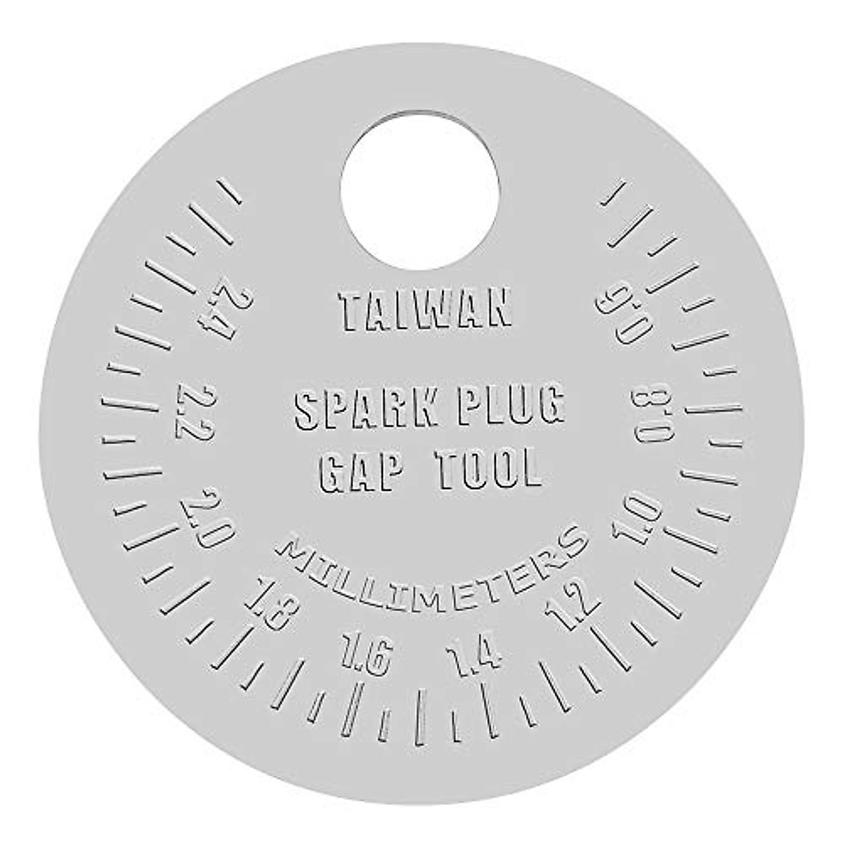 Spark Plug Gap Gauge - Spark Plug Gap Measuring Tool Scaled from .020" to .100"