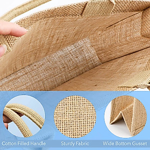 Lalala Gift Land Personalized Beach Burlap Bags w/Name for Women - 18 Vinyl Colors - Customized Large Jute Bag Gifts for Bridesmaids - Hand Bag for Girl Reusable Grocery Bags Birthday Wedding Gift C1