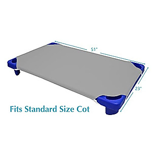 American Baby Company Preschool Bundle Set, a 23" x 51" Daycare/Preschool Cot Sheet and a 36" x 48" Toddler Blanket, Gray, for Boys and Girls