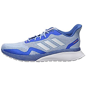 adidas Women's Nova X Running Shoe, Blue/White/Glow Blue, 6 M US