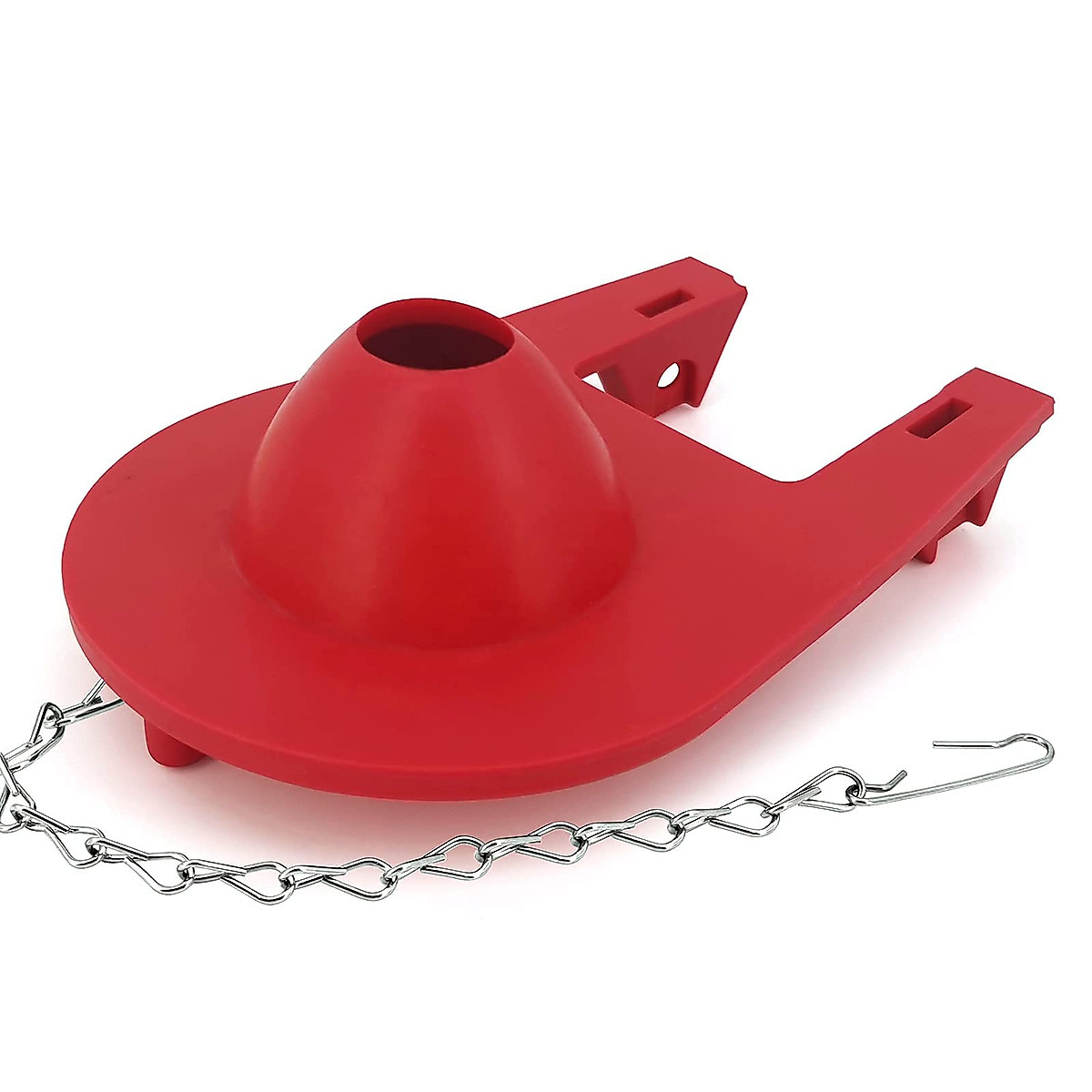 Toilet Flapper High Performance Universal Flapper for 2-Inch Flush Valves with Stainless Chain, Long Lasting Rubber-Easy to Install Red (2 inch 2pc)