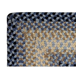 Better Trends Woodbridge Braid Collection is Durable, Reversible Indoor Area Utility Rug 100% Wool in Vibrant Colors, 20" x 30" Rectangle, Blue