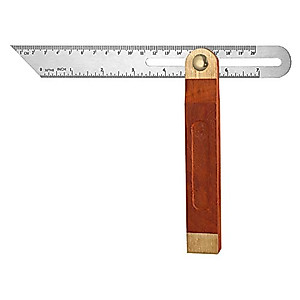 DOITOOL Adjustable Bevel Gauge Sliding T- Bevel Gauge Woodworking T Bevel Angle Finder Multi Angle Adjustable Gauge Measurement Tool with Hardwood Handle and Metric& Imperial Marks