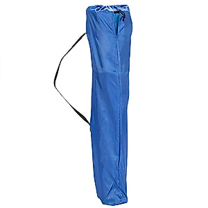 Goujxcy Portable Camping Folding Chair, Heavy Duty Steel Frame Support 230 LBS Outdoor Folding Lawn and Camping Chair Lounge Chair with Arm Rests, Cup Holder and Shoulder Strap Carrying Bag (Blue)