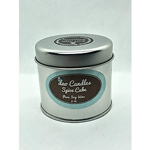 Spice Cake 8 oz Tin Jar Pure Soy Wax Candle Hand Poured in the USA