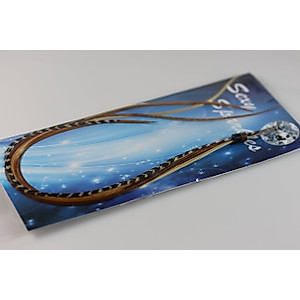 Natural Beige and Brown Feather Hair Extension – Ranging from 8 to 12 Inches, Seven Genuine Rooster Feathers Bonded Together, Includes Two Silicone Micro Beads