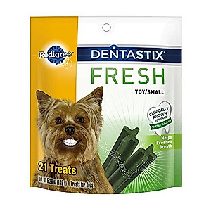 Pedigree Dentastix Fresh Toy/Small Treats For Dogs - 5.26 Oz. 21 Count