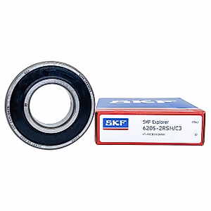 2PACK SKF 6205-2RSH/C3 25X52X15mm C3 Clearance Double Rubber Seal Bearings
