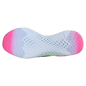 Nike Women's Epic React Flyknit 2 Running Shoe (7, Black/Saphire/Lime Blast)