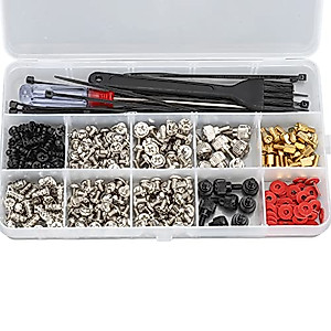 Computer Screw, Cleaning Brush 362Pcs Screwdriver PC Screws Cable Tie for Motherboard for CPU Disk for Maintenance