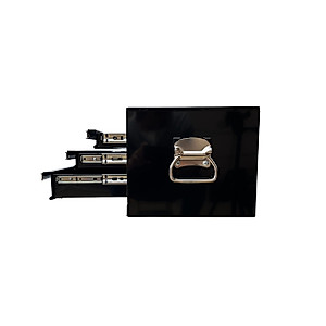 Workington Industrial 3 Drawers Portable Metal Intermediate Box, 26" Middle Tool Chest Cabinet with Ball Bearing Drawer Slides, Steel Tool Storage Box Organizer 4009 Black