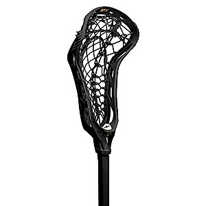 STX Lacrosse Fortress 700 Complete Women's Stick w/Crux Mesh 2.0 Pocket, Black