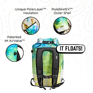 ICEMULE Jaunt Large Collapsible Backpack Cooler – Hands Free, 100% Waterproof, 24+ Hours Cooling, Soft Sided Cooler for Hiking, Camping, Fishing & Picnics, 15 Liter, Fits 15 Cans + Ice, Devoe