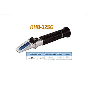 RHB-32SG ATC Beer 0-32% Brix WortSG:1.000-1.130 Optical Refractometer Beer Wort and Wine Refractometer