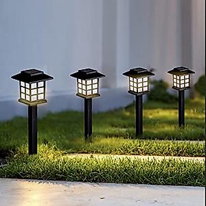 LAUREL CANYON Solar Pathway Lights 8 Pcs, Outdoor Solar Landscape Decorative Lights, Automatic Walkway Lights with LED Light Bulbs for Garden, Path, Yard, Lawn, Square