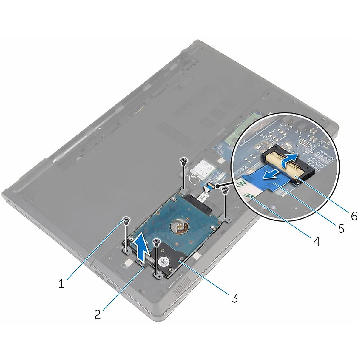 Deal4GO SATA Hard Drive Cable H5G06 0H5G06 NBX0001QE00 HDD Connector Replacement for Dell Inspiron 5552 5555 5558 5559 5566 Vostro 3458 3459 3558 3568