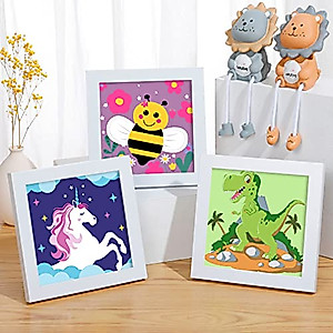 CEUHROG 6 Pack DIY Paint by Numbers for Kids - Paint by Number for Children Beginner Easy Acrylic Watercolor Number Painting Canvas Arts for Kids, Oil Paintin