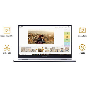 SAMSUNG 2020 Galaxy Book Flex Alpha 13.3" QLED FHD 1080p Multi-Touch 2-in-1 Business Laptop (Intel Quad-Core i5-10210U, 8GB RAM, 1TB SSD) Backlit, Wi-Fi 6, Windows 10 Home + HDMI Cable