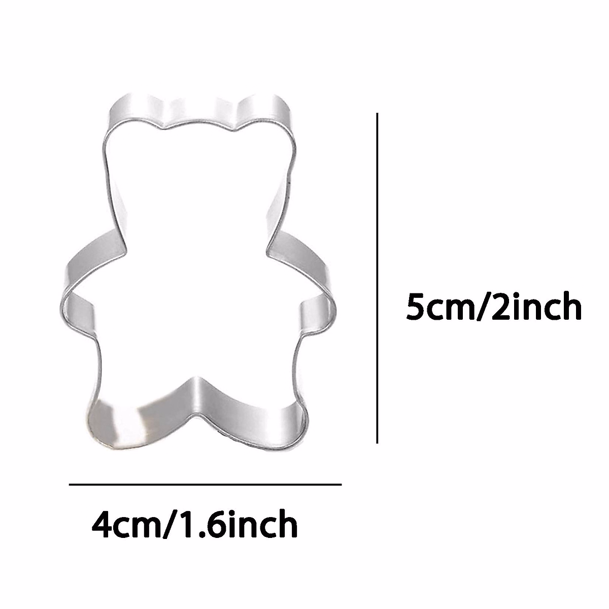WJSYSHOP Cartoon Bear Cookie Cutter Stainless Steel
