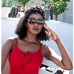 FEISEDY Retro 90s Square Sunglasses for Women Men Trendy Chunky Rectangle Sunglasses UV400 Protection B2385