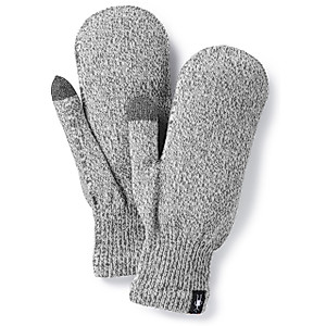 Smartwool Knit Mitt | Merino Wool Touchscreen Winter Mitts For Men and Women, Light Gray Heather, Medium