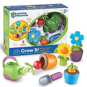 Learning Resources New Sprouts Grow It! Toddler Gardening Set - 9 Pieces, Ages 2+ Toddler Learning Toys, Garden Toys for Kids, Spring and Easter Toys for Boys and Girls