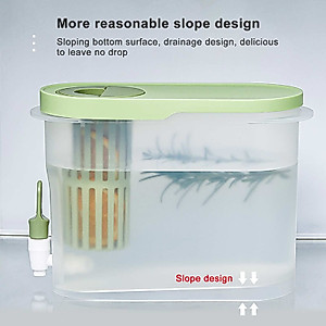 ZWMBYN Iced Drink Dispenser,1Gallon Refrigerator Cold Iced Beverage Dispenser with Spigot,Fruit Teapot Lemonade Milk Bucket Water Dispense for Kitchen Home Party Bar