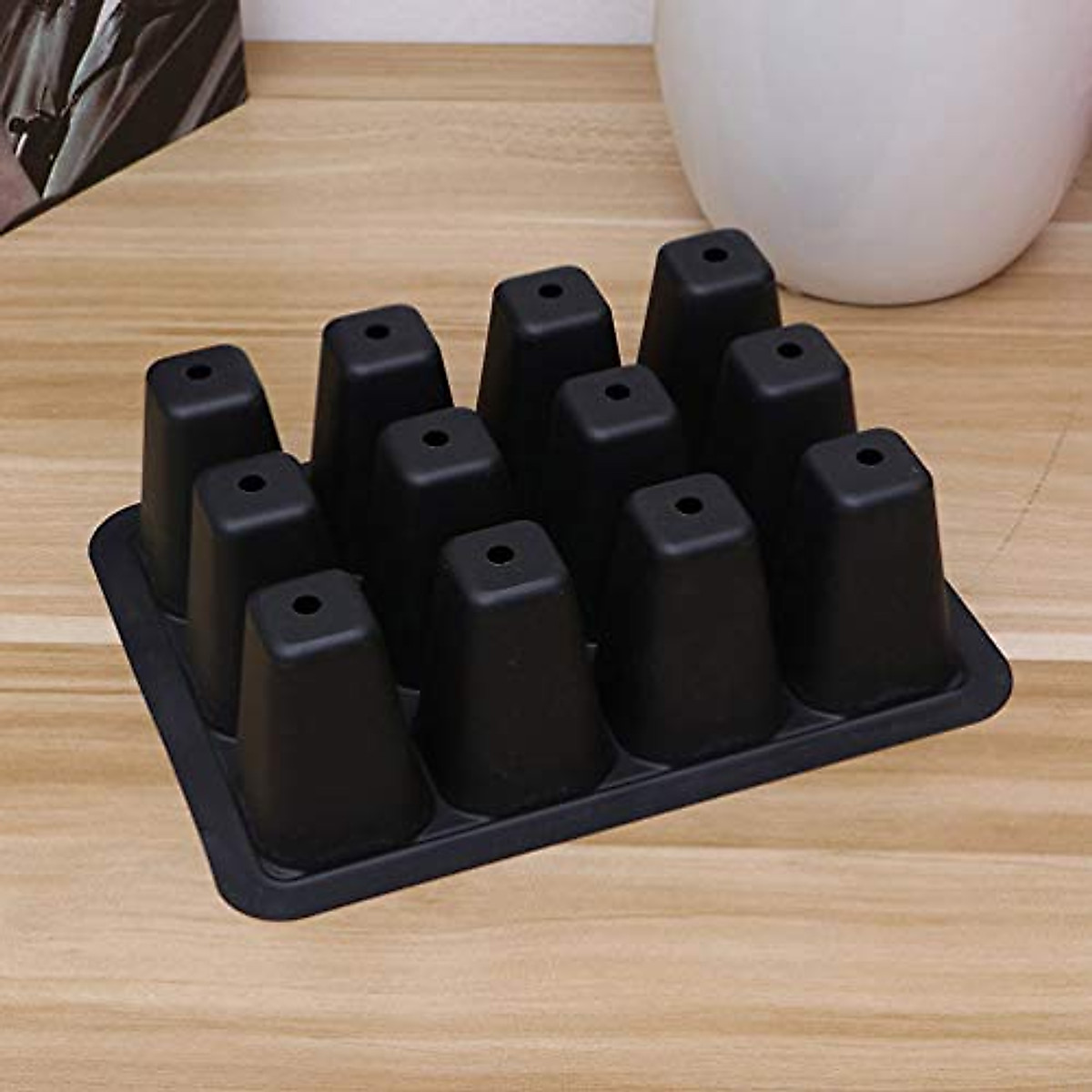 TOPBATHY Seed Starter Kit 12 Cells Seedling Trays Gardening Germination Tray Plant Grow Kit with Humidity Dome for Gardening Propagation Bonsai Germination (5pcs,Green)