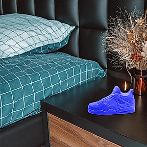 Sneaker Candle for Sneakerhead - Shoe Candle Gifts for Sneaker Heads, A Impressive Realistic Detail, Cake Topper Fun Gift A_J4 (Small, Blue)