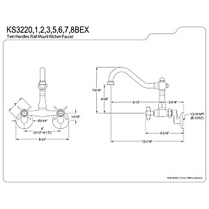 Kingston Brass KS3222BEX Essex Kitchen Faucet, Polished Brass