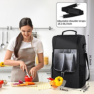 EKRISON Chef Knife Bag Knife Case Portable Knife Storage Bag for Kitchen Cooking Utensils, Culinary Gifts Cooking Kitchen Supplies Kit Organizer for Camping, Barbecue, Hiking Travel