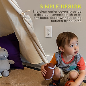 Power Gear Outlet Covers Baby Proofing Child Proof Plug Covers for Electrical Outlets Easy Install Outlet Plug Covers UL Listed Shock Prevention Clear 50271 8 Count