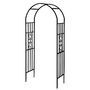 SCENDOR Garden Arches Arbors Curved Metal Durable Iron Plants Trellis Stand Use for Outdoor Garden Arbor Climbing Plants Wedding Arches Ceremony