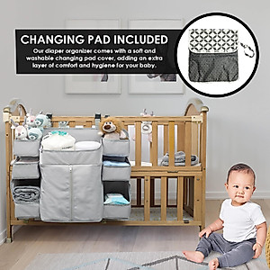 Large Portable Baby Diaper Hanging Organizer, With Smart Design Baby Changing Mat, Portable Changing Pad For Baby, Infant Gift